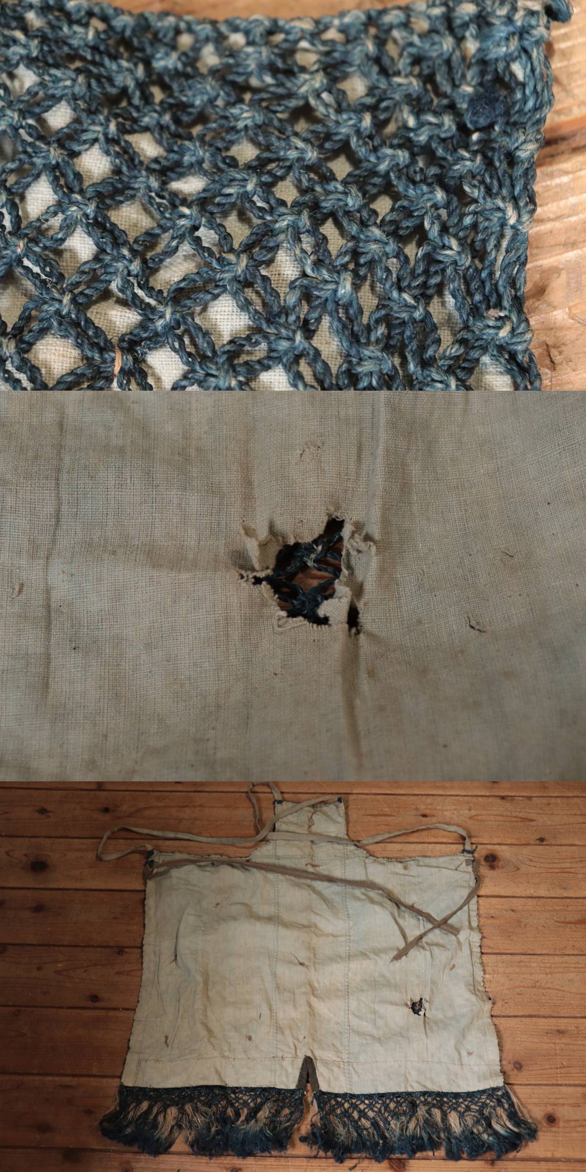 日本代購代標第一品牌【樂淘letao】－E160 古い麻木綿前掛け/エプロン/大地主前掛/古布/和布/リメイク布/材料生地/52746