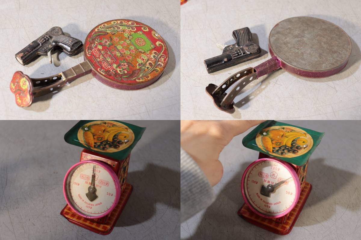 日本代購代標第一品牌【樂淘letao】－E599 古いブリキ玩具まとめて/古玩具/秤/箱付き/昭和レトロ/当時物