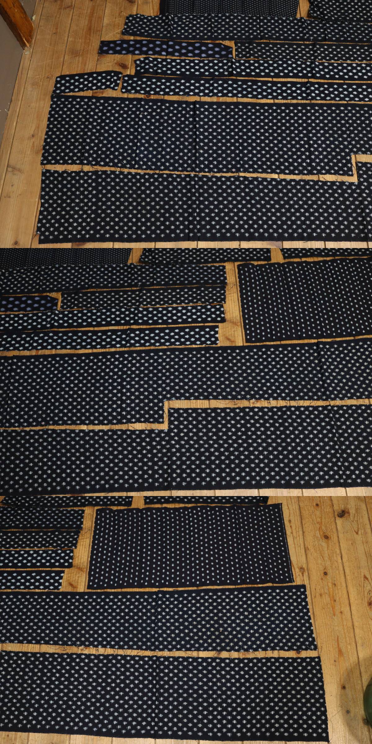 【樂淘letao】日本代購代標第一品牌－T762 絣ハギレ 古布 和布 リメイク素材 木綿 藍染め