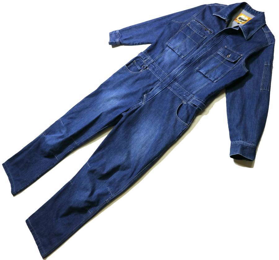 日本代購代標第一品牌【樂淘letao】－かなり良好！ ZACK STYLES GOLD G002 綿100デニム地 つなぎ Lサイズ（身長 ...