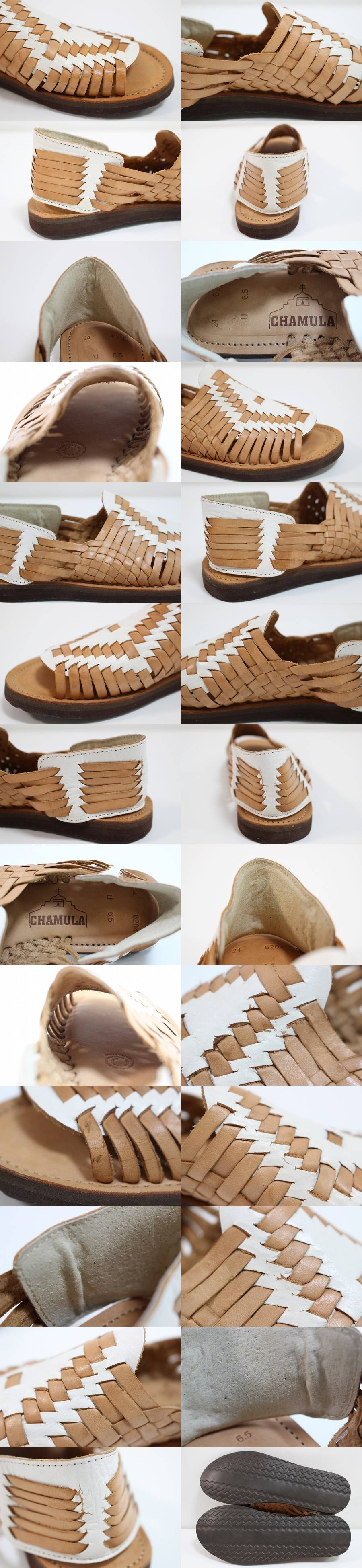 日本代購代標第一品牌【樂淘letao】－【美品】 CHAMULA chichen チャムラ チチェン sandal サンダル 24cm 白×ベージュ 9-F019Y/1/100