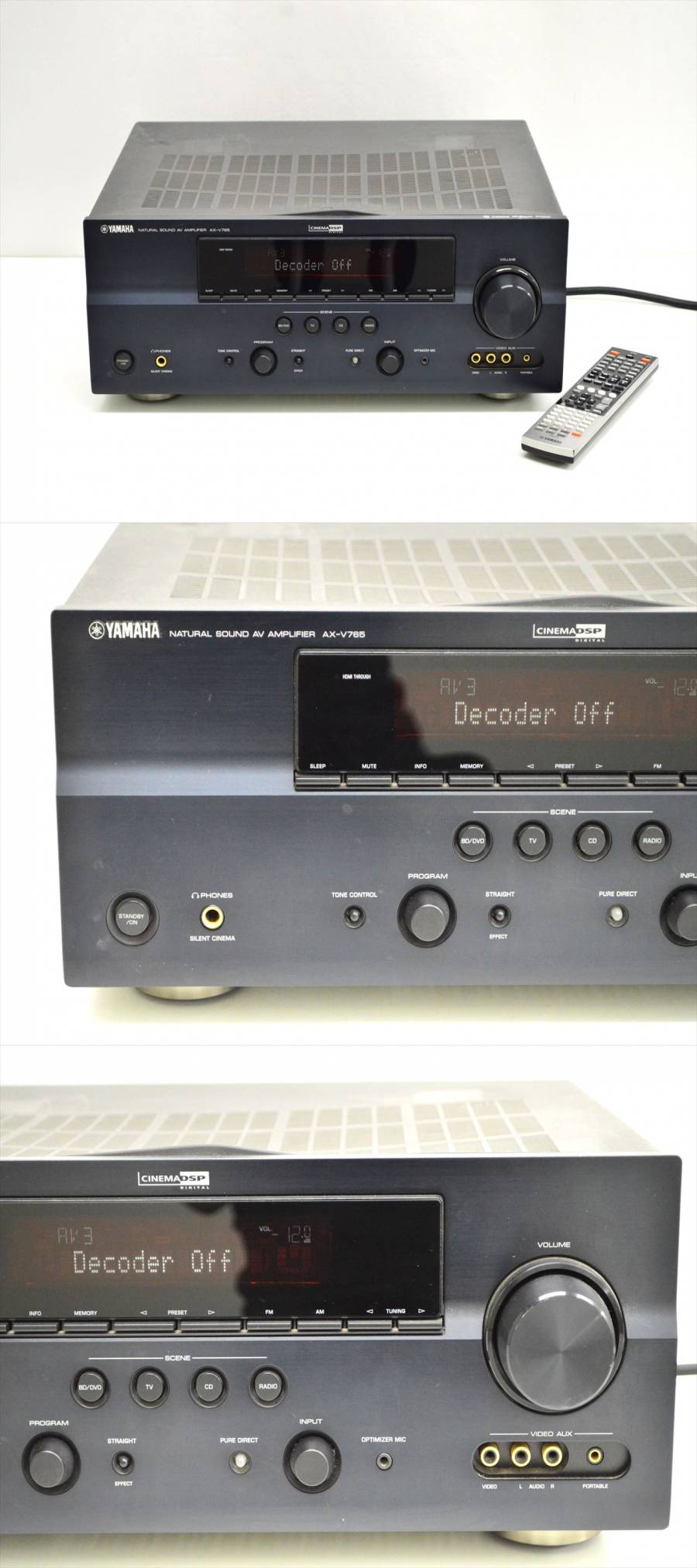 日本代購代標第一品牌【樂淘letao】－KM605 現状品 YAMAHA ヤマハ AX-V765 AVアンプ リモコン付き 通電確認のみ