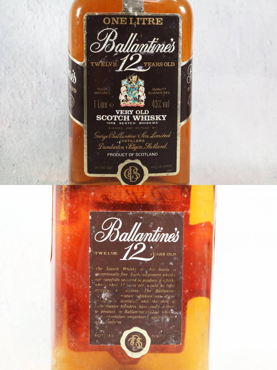 日本代購代標第一品牌【樂淘letao】－未開栓 Ballantines twelve 12 years old 1000ml 43% バランタイン 12年 スコッチ ウイスキー