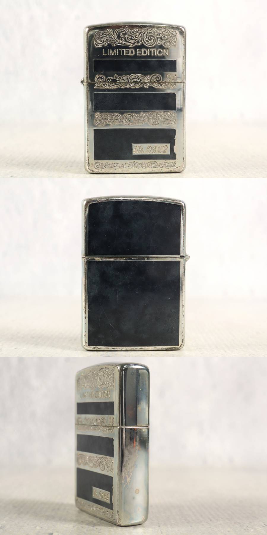 日本代購代標第一品牌【樂淘letao】－ZIPPO ジッポ ライター 逆打ち シルバーカラー ブラック 両面加工 年代：G XI 1995年 ⑦