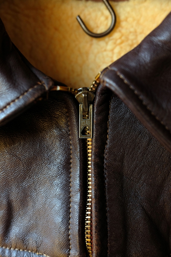 日本代購代標第一品牌【樂淘letao】－1950's フランス ヴィンテージ モーターサイクルレザージャケット ムートンライナーベスト 50s ECLAIRジップ ワークジャケット ライダース